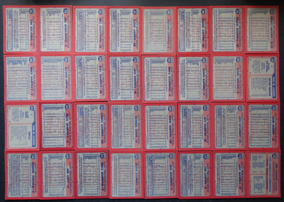1991 Topps Los Angeles Dodgers Team Set of 32 Baseball Cards | eBay