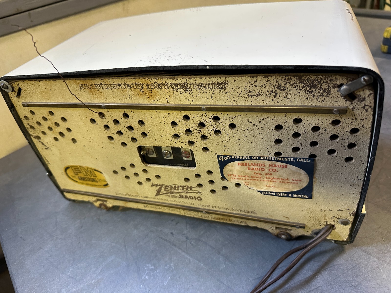 RARE mid Century Vintage Zenith Table Radio Model 8H023 w Circa 1946-7 ...