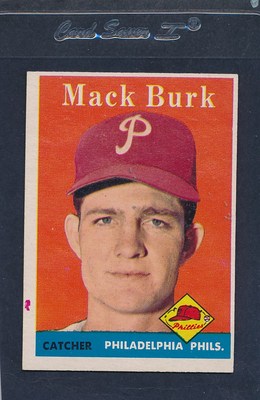 1958 Topps #278 Mack Burk Phillies EX 58T278-82715-2 | eBay
