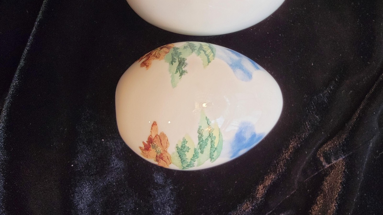 Glass Egg X2 Decorative Collectible Avon Birds Princeton Gallery ...