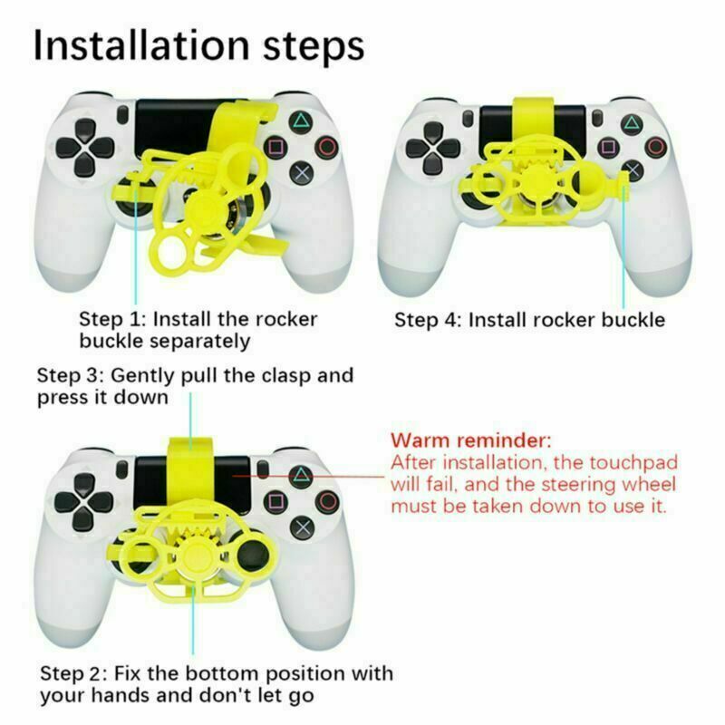 PS4 Controller Mini Steering Wheel Upgrade for PS4 Racing Game ...