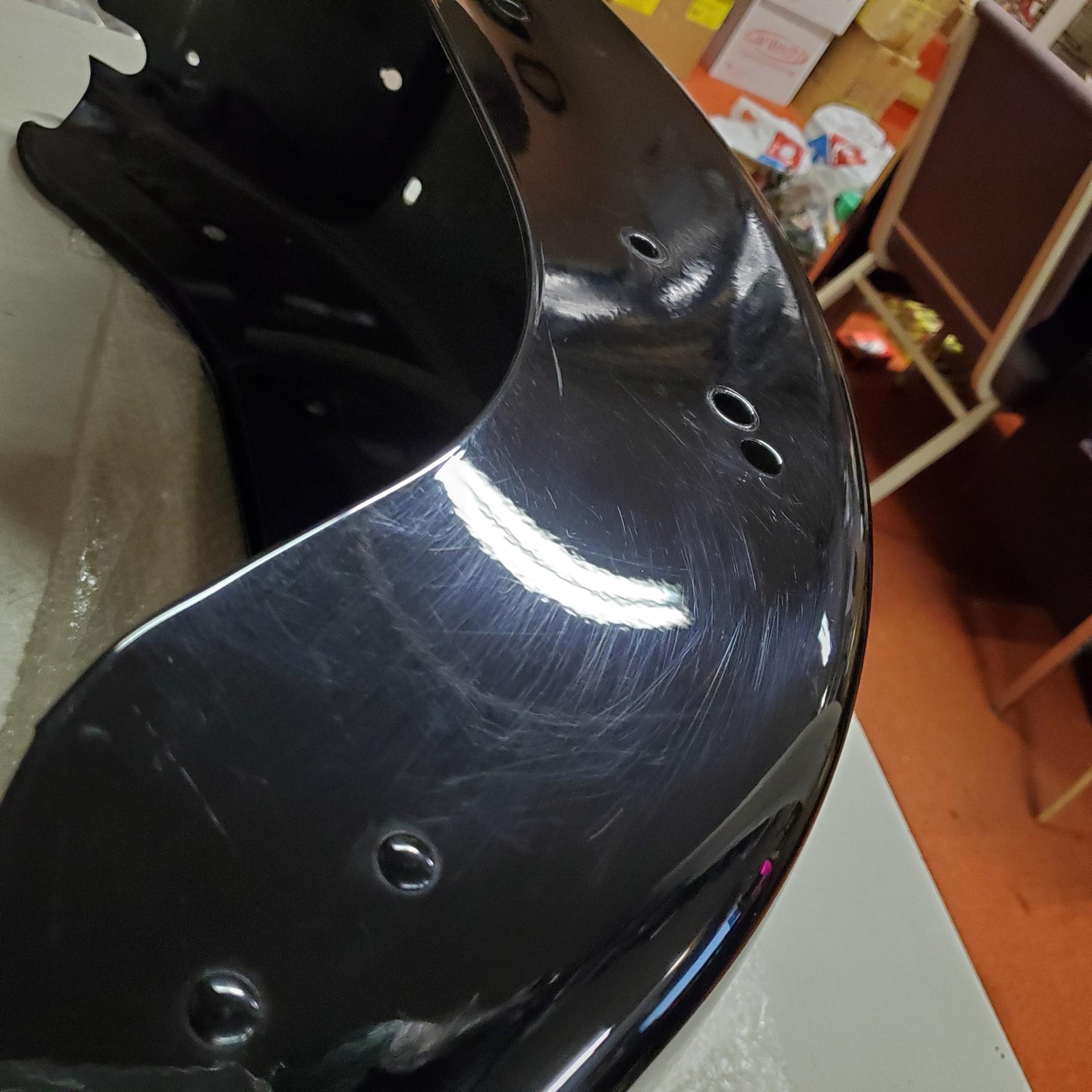 Harley 2018^ Vivid Black Rear Fender Softail Fatboy FLFB M8 114 FLFBS ...