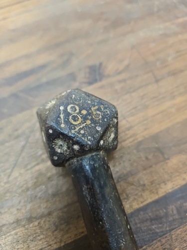 N23- Hand Forged Decorated Date 1855 Pry Bar Digging Iron LANCASTER PA ...