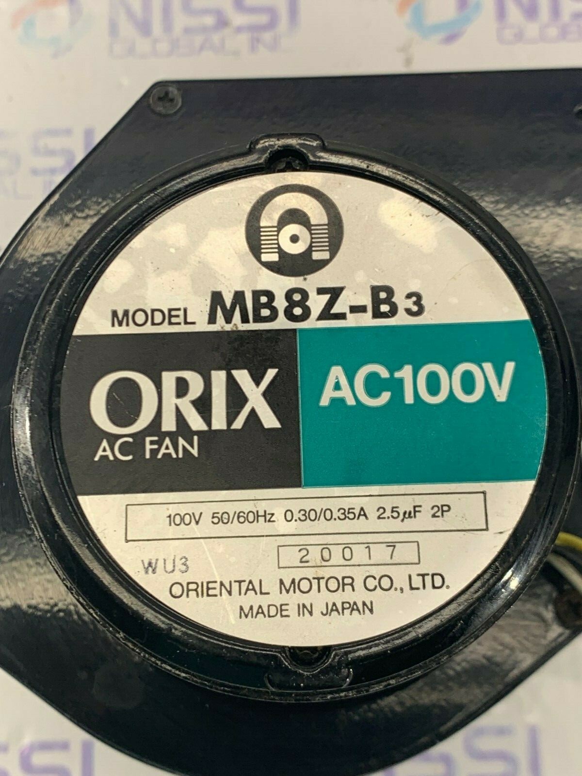 ORIENTAL MOTOR ORIX AC FAN MB8Z-B3 100Vac 0.35a amp 2.5Uf | eBay