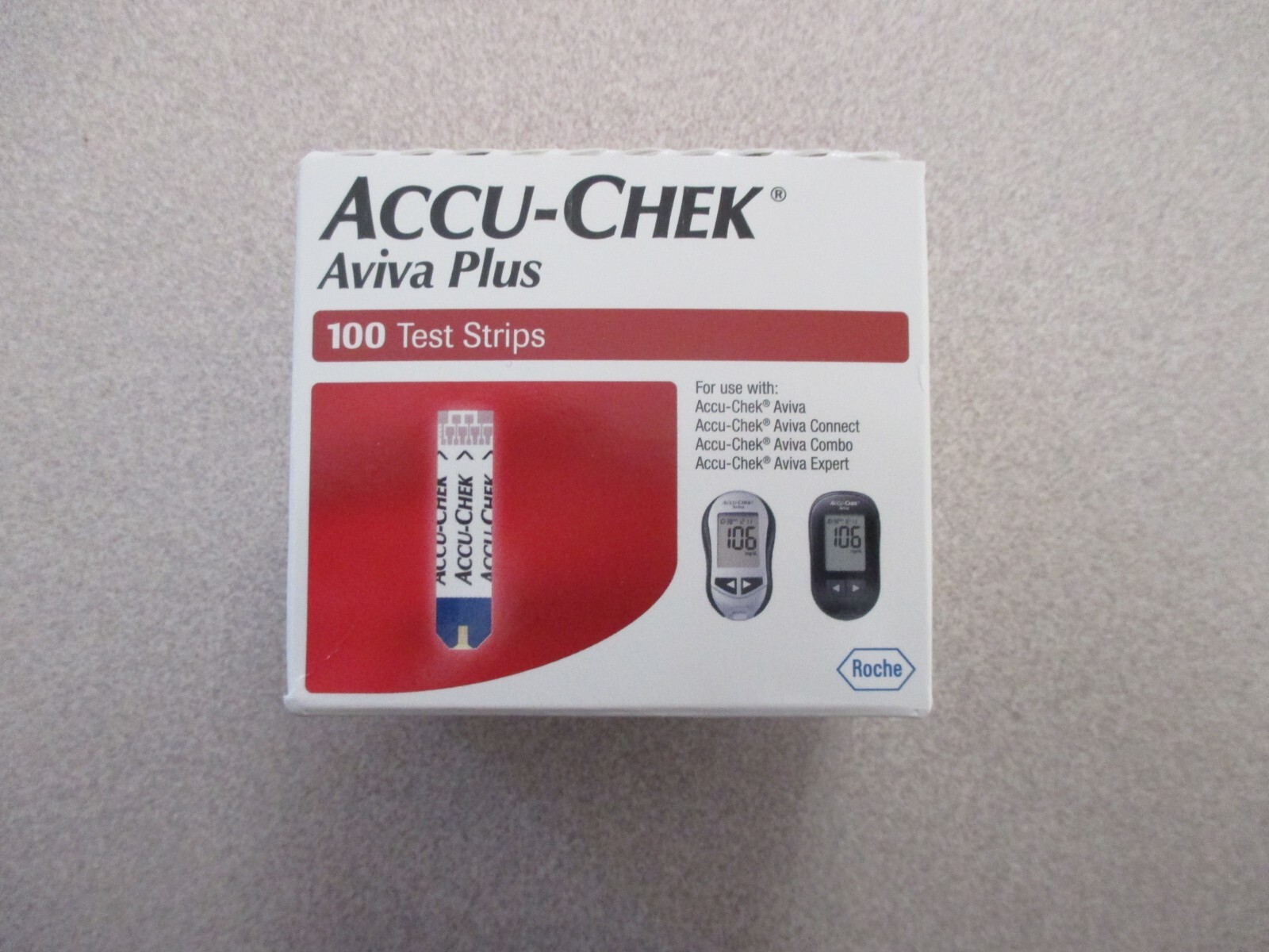 Accu-Chek Aviva Plus 100 Test Strips Unopened Exp 1/31/2026 ...