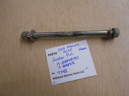 17-822481001, 11-826712 Mercury 2002 40hp Outboard anchor pin 14mm T148 ...
