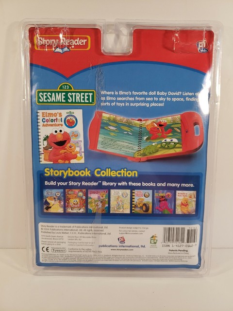 Elmo's Colorful Adventure Story Reader Book & Cartridge Sesame Street 3 ...