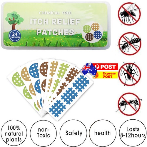 24PCS Itch Relief Patches Insect Bite Relief Stickers Kid-Friendly ...