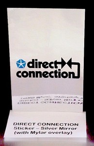 MOPAR “Direct Connection” Silver “Mirrored” Sticker - Blue & Black ...