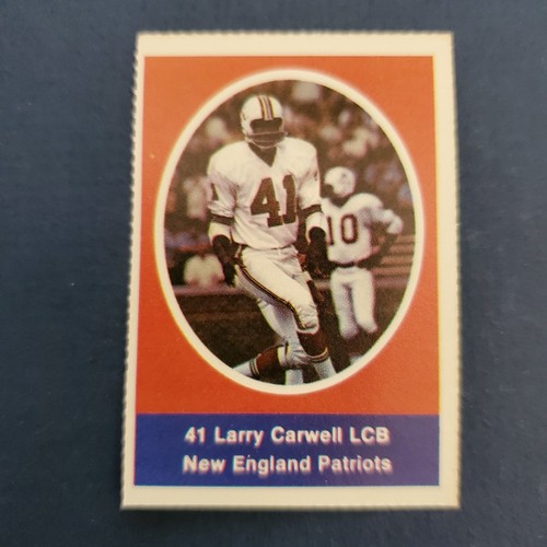 1972 - SUNOCO NFL ACTION PLAYER STAMPS - "LARRY CARWELL" OFFICIAL #41 ...