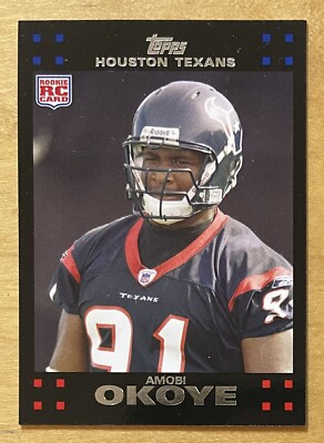 Amobi Okoye Rookie 2007 Topps Football #347 Houston Texans NM-MT | eBay