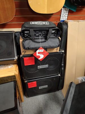 Fender Rumble 350 Bass Amplifier with 1 12" Speaker Cab & 1 2x8 Speaker ...