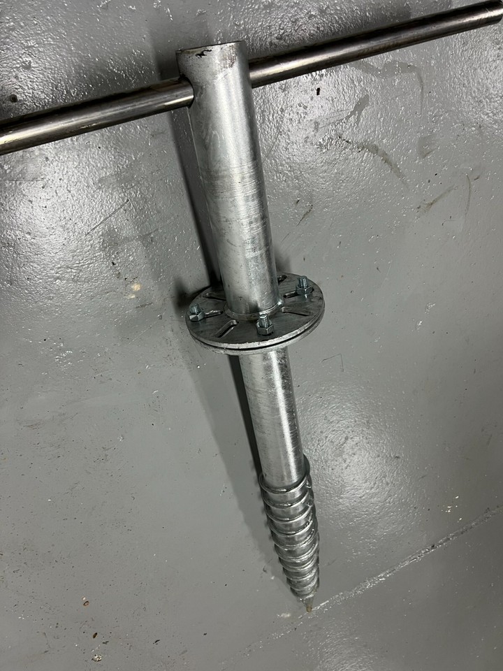 Extra Heavy Duty Round Ground Screw Post Spike Post Anchor Support Post ...