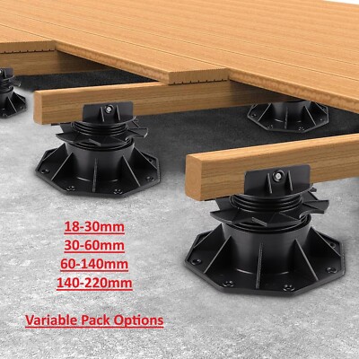 Adjustable Decking Pedestal-Riser 18-30mm, 30-60mm, 60-140mm Multipack ...