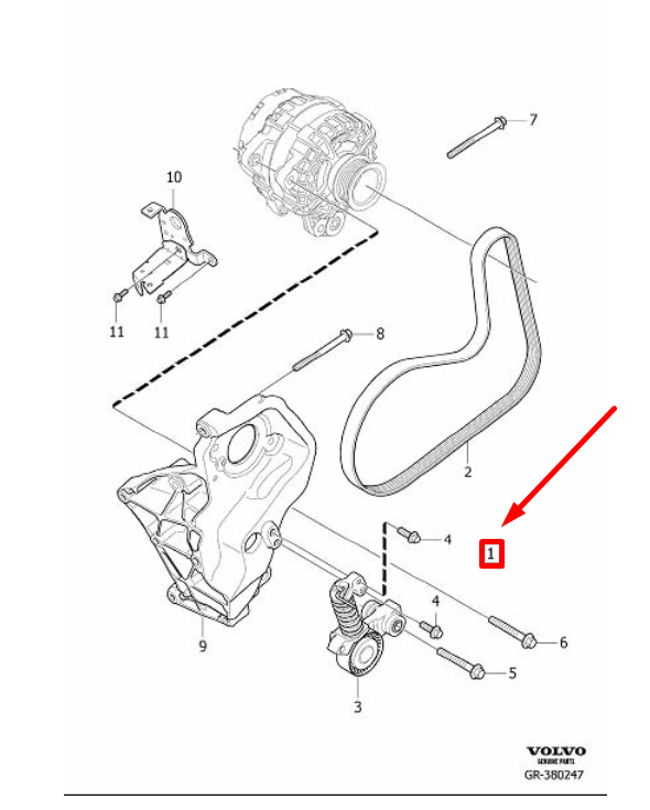 VOLVO XC60 MK1 Auxiliary Belt Kit 31480361 NEW | eBay
