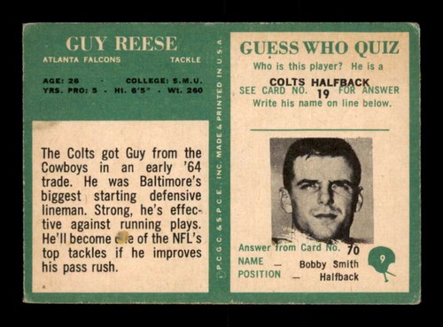 1966 Philadelphia #9 Guy Reese VG/VGEX X2635780 | eBay