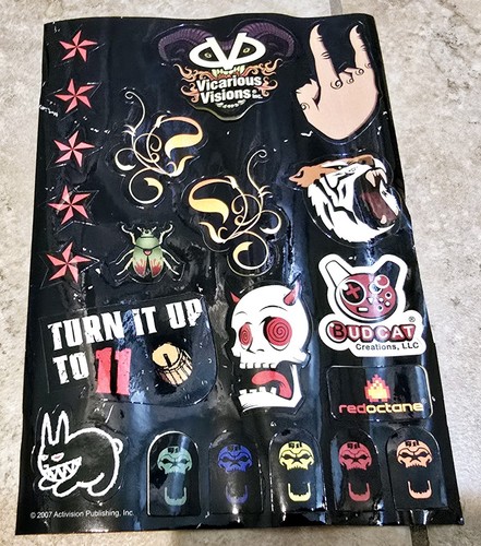 Wii Guitar Hero Les Paul Controller Instruction Manual & 2 Sticker ...