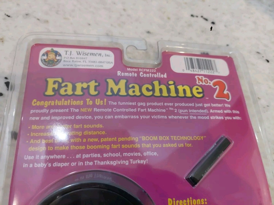 Fart Machine #2 Remote Controlled Boom Box Technology 15 Sounds Gag ...