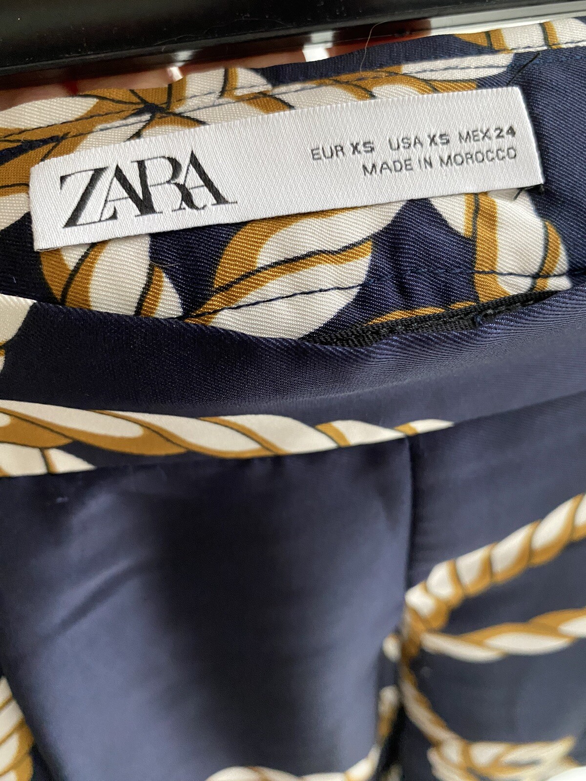 ZARA Navy Nautical Rope Shorts XS | eBay