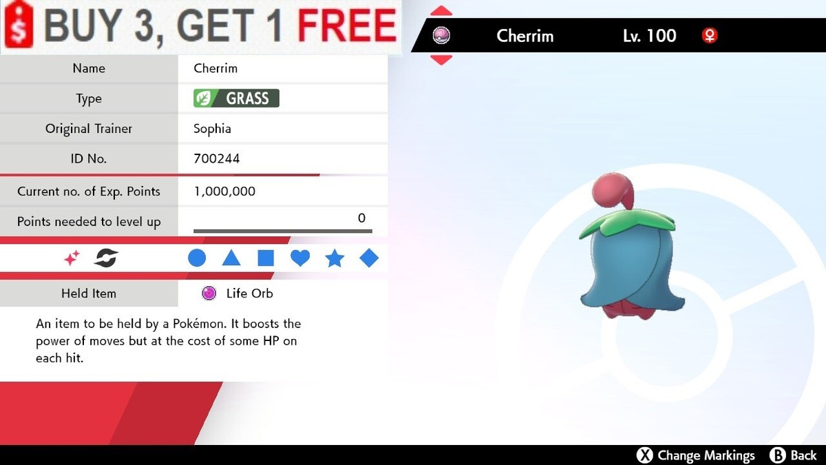 Pokemon Cherrim Shiny