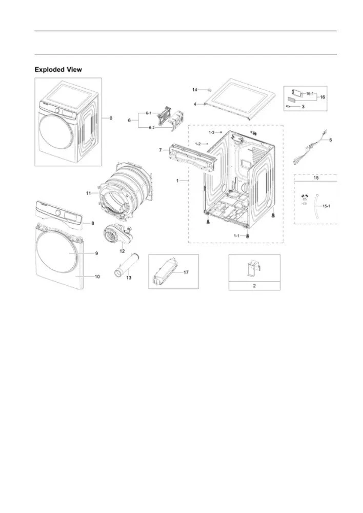Samsung Washing Machine Parts Diagram