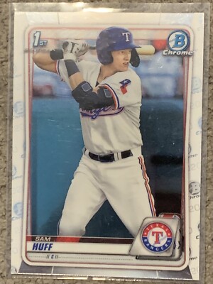 2020 Bowman SAM HUFF 1st Bowman Chrome ROOKIE Baseball Card Rangers RC ...
