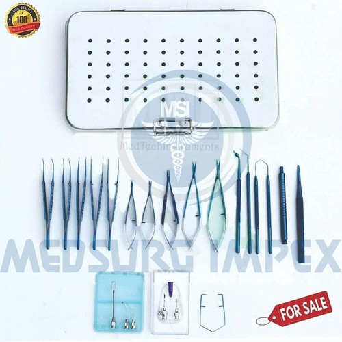 Ophthalmic Micro Cataract Eye Surgery Instruments Set of 21 Pcs ...
