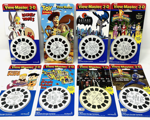 8 vintage View-Master reels sets opened Toy Story Power Rangers lot ...
