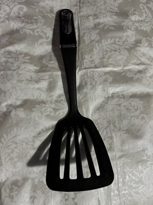 KitchenAid Slotted Flipper Spatula Turner Nylon Kitchen Utensil Black ...