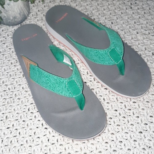 Merrell Sandals Womens Marine Green Flip Flops Comfort Slip On US 9 ...