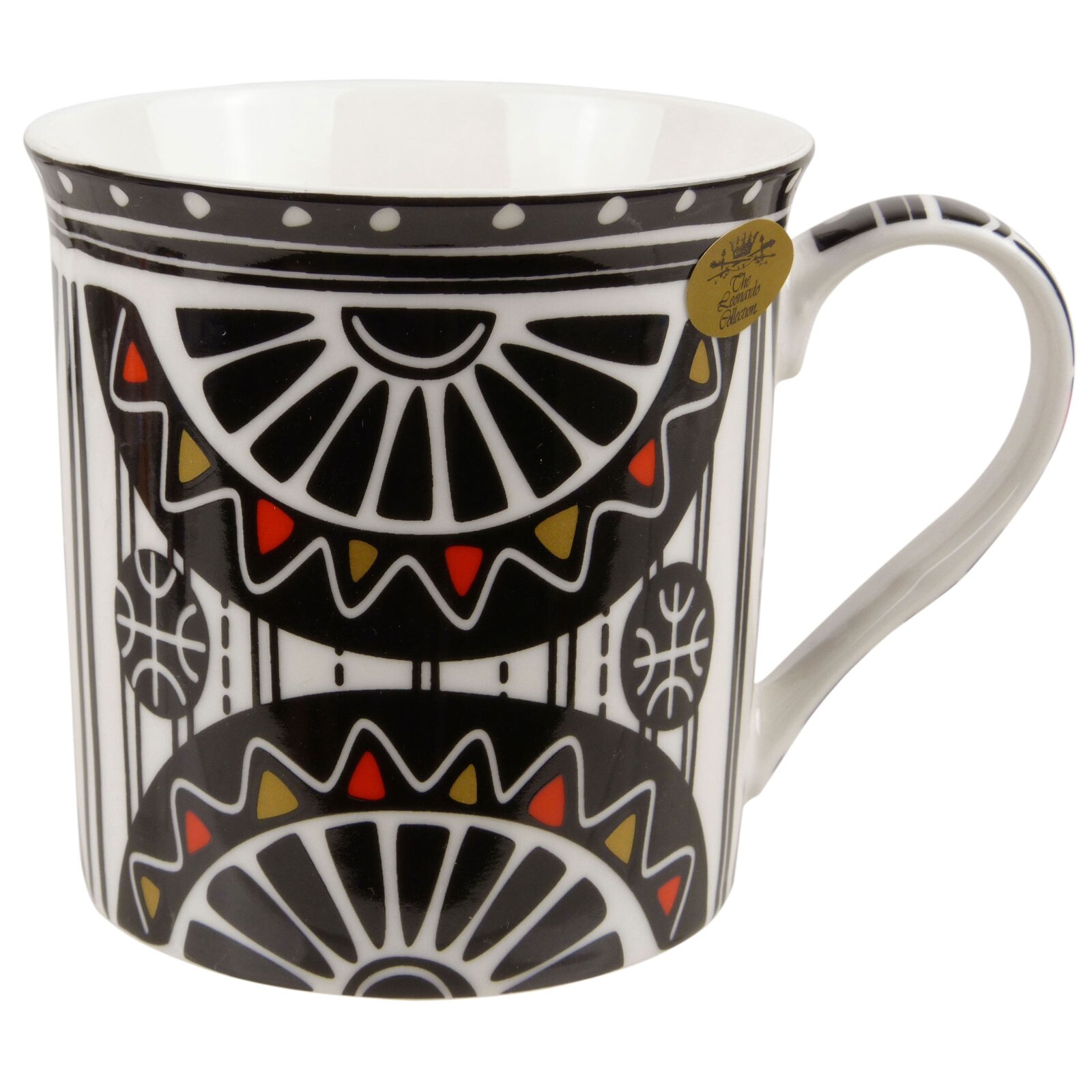 Gift Box Set of 4 China Mugs/Cups Tribal Design by The Leonardo ...