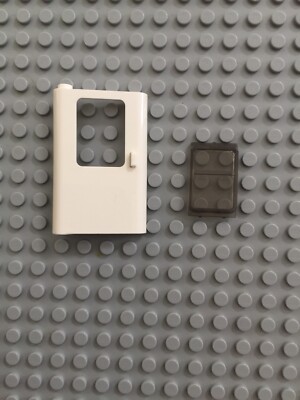 LEGO part 4182 (42819) White 1x4x5 Train Left Door And A Dark Clear ...