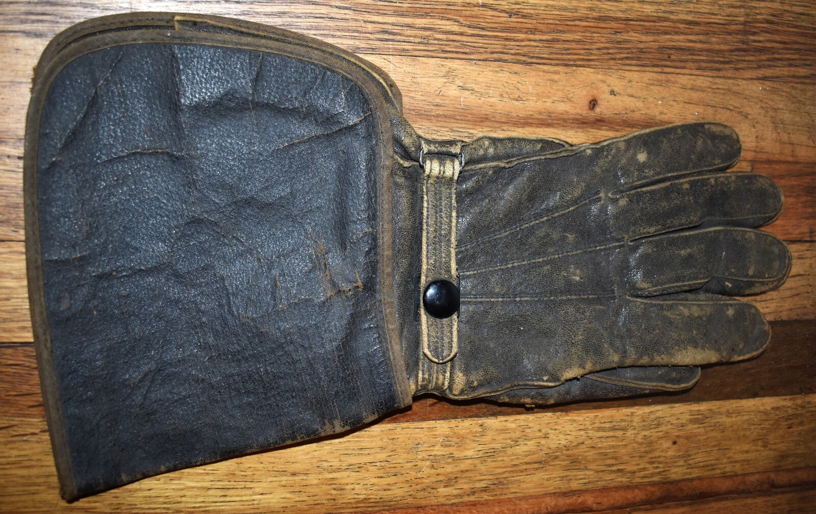 Awesome Antique Leather Gauntlet Motorcycle Biker Rid… - Gem