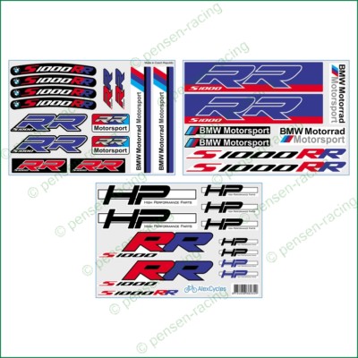 S1000RR HP BMW Motorrad Motorsport Racing Laminated Decals Stickers Kit ...