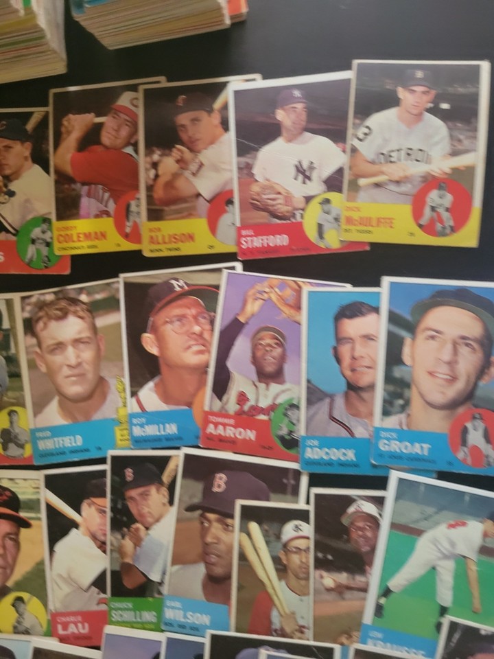 1963 Topps Baseball Set Builder Lots - 100 Different Vintage Cards | eBay