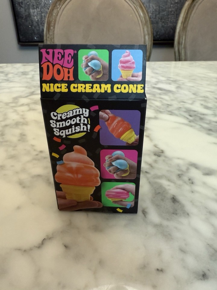 Blue NeeDoh Nice Cream Cone Ice Cream Squishy Toy 2026 Nee Doh Stress ...