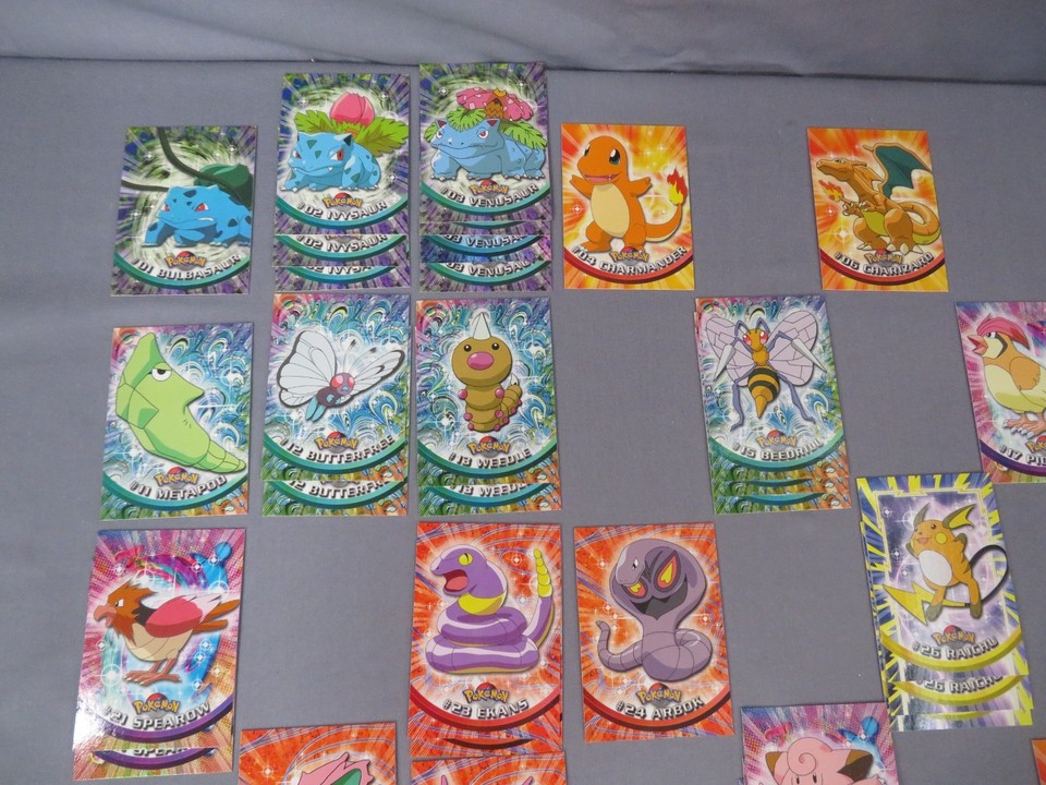 Lot of 152 Pokemon 1998 Topps TV Animation Cards! Near Complete! Holo ...