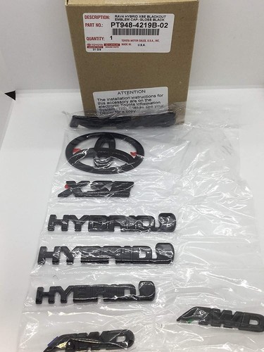 OEM Toyota 2020-2023 Rav4 Hybrid XSE Blackout Emblem Overlay Kit PT948 ...