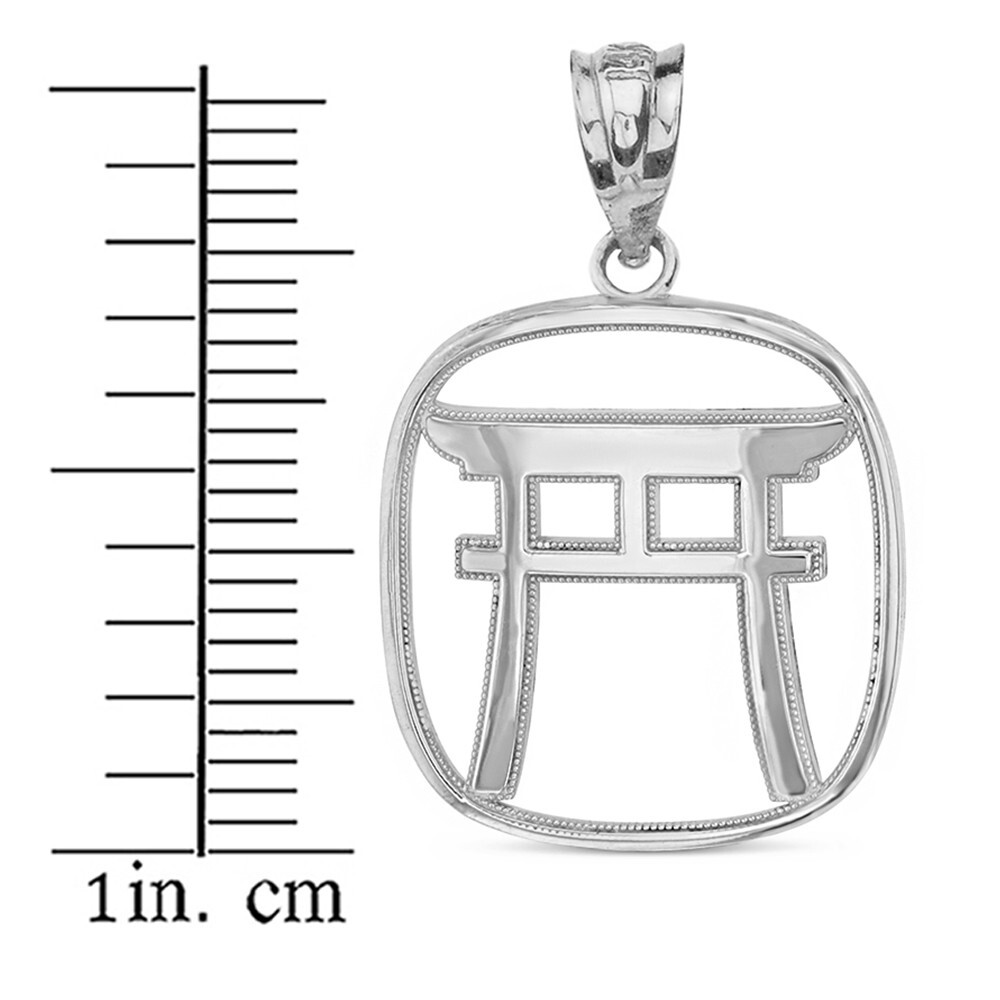 Gold Torii Gate Symbol Shinto Shrine Pendant Necklace(Yellow/Rose/White ...