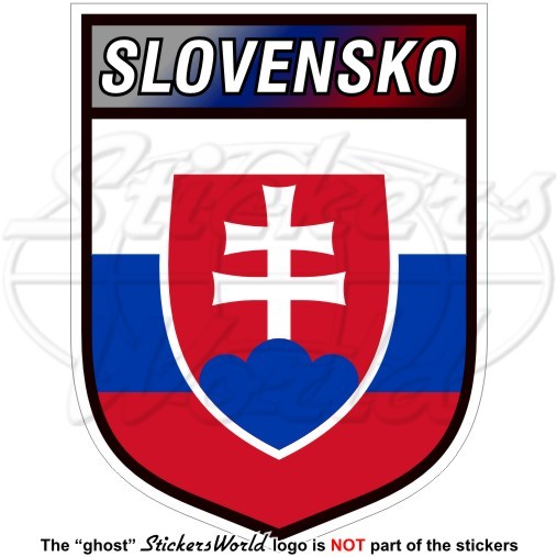 SLOVAKIA Slovak Shield SLOVENSKO 100mm (4") Vinyl Bumper Sticker, Decal ...