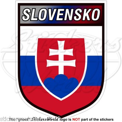 SLOVAKIA Slovak Shield SLOVENSKO 100mm (4") Vinyl Bumper Sticker, Decal ...