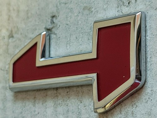 GMC SIERRA CIRCA '20 THE NUMBER "4" RED/SILVER EMBLEM 84682636 / ...