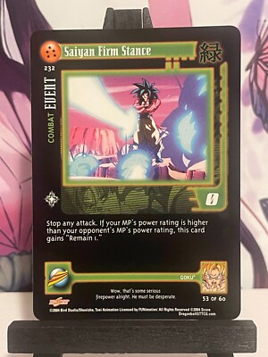 Dragon Ball GT TCG Saiyan Firm Stance 232 Baby Saga Unlimited Rare! | eBay
