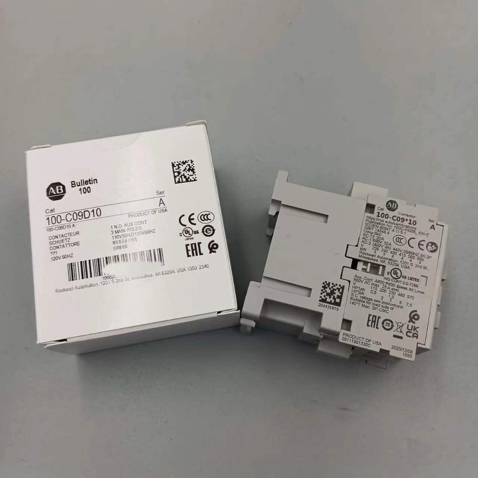 New Allen Bradley 100-C09D10 SER/A IEC Contactor 9 AMP 120VAC 100 ...
