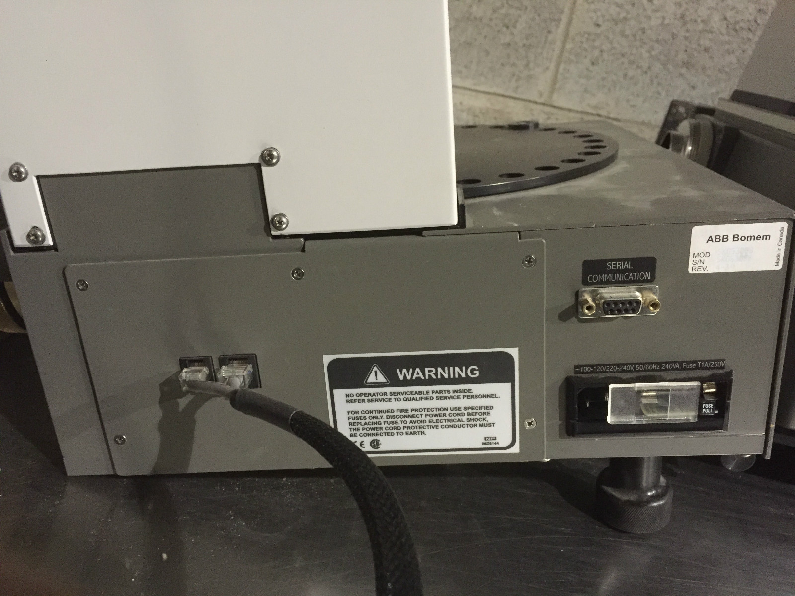 ABB BOMEM MODEL MB160PH IR SPECTROMETER WITH MODEL SKG5300G TABLET ...