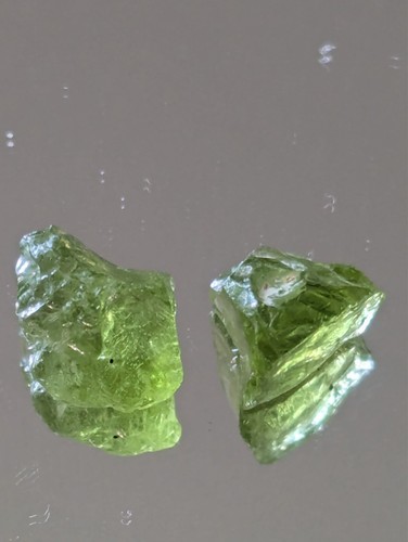 USA Seller 7.14 Tcw peridot IF flawless 2pc matching color facet rough ...