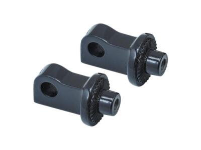 Kuryakyn Motorcycle Motorbike Splined Peg Adapters Gloss Black For 12 ...