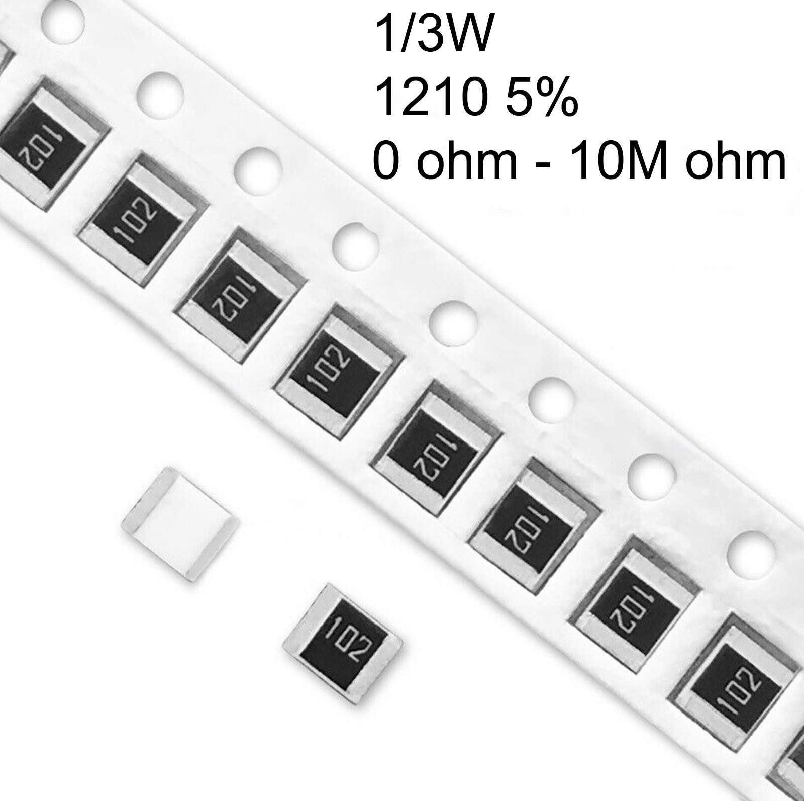 1210 SMD Resistors 5% 10 Pack Full range available E24 Series 196 ...