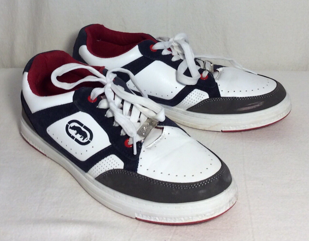 Men's White/Gray/Blue/Red unltd. SHOES Size 8.5 Sneakers Lace-Up | eBay