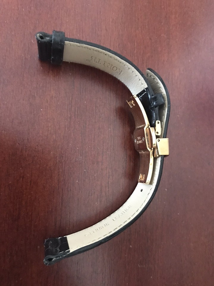 Korite Ammolite Sapphire Crystal Unisex Genuine Leather Watch Pearl ...